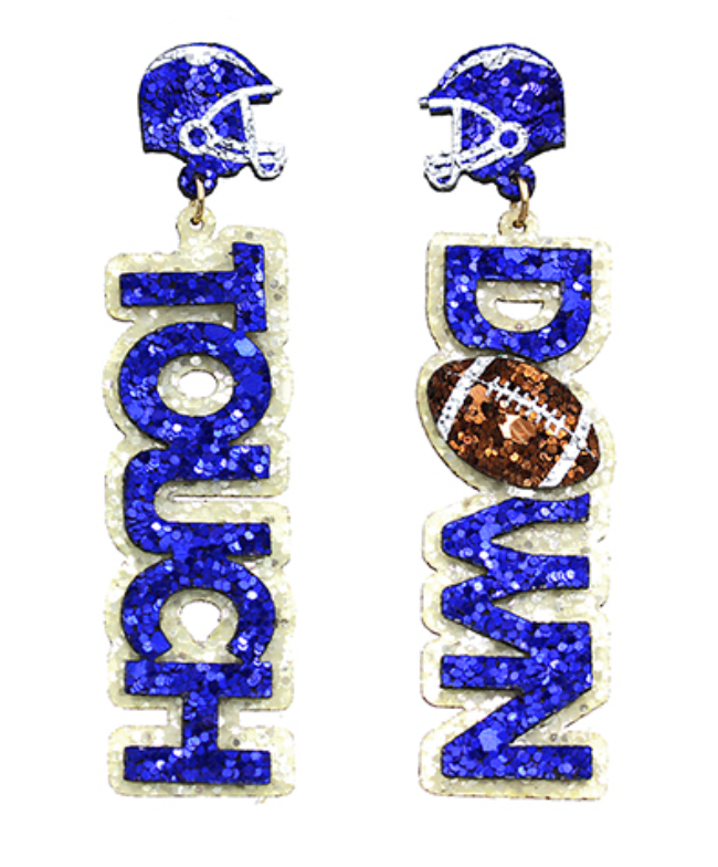 Touchdown Earrings Jewelry Peacocks & Pearls Blue